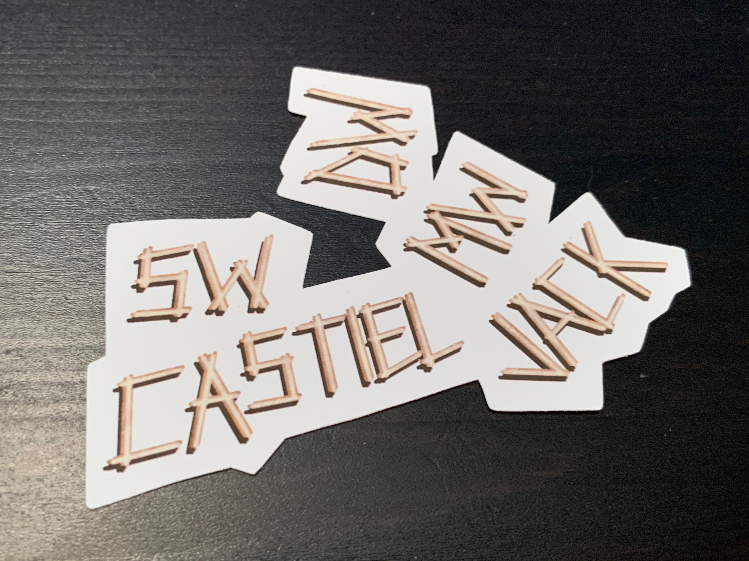 Supernatural Inspired Names/initials Carving Sticker, Castiel, Sam and ...