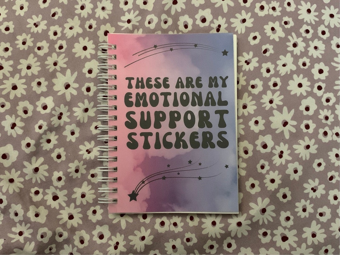 These Are My Emotional Support Stickers - Reusable Sticker Book ...