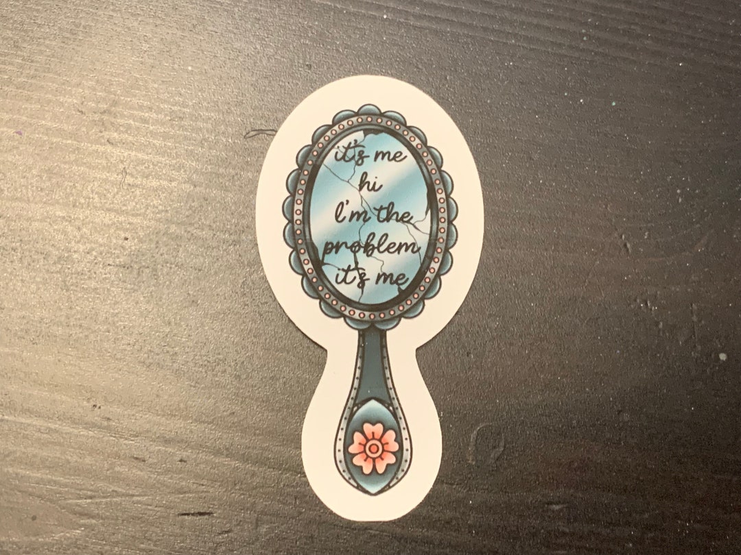 Anti-hero Broken Hand Mirror Traditional Tattoo Style Sticker, Swifties ...