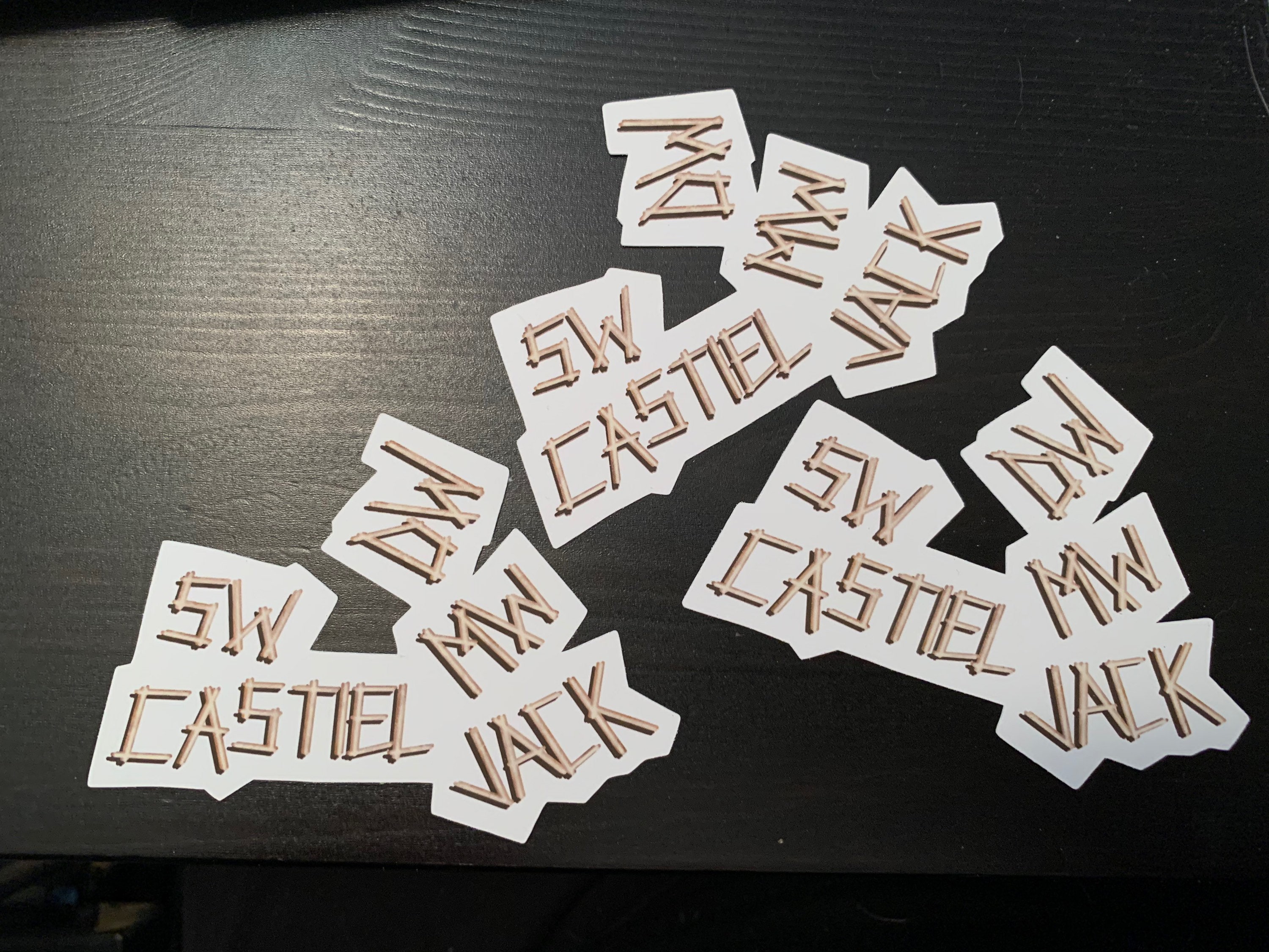 Supernatural Inspired Names/initials Carving Sticker, Castiel, Sam and ...