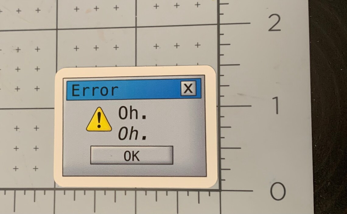 Pop-up Error Message: Oh. /oh./ Stickers Fan Fiction Fan - Etsy