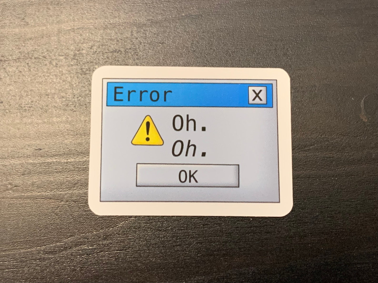 Pop-up Error Message: Oh. /oh./ Stickers Fan Fiction Fan - Etsy