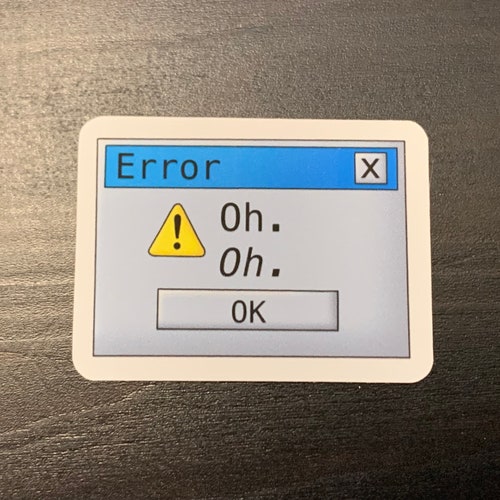 Pop-up Error Message: Oh. /oh./ Stickers Fan Fiction Fan - Etsy