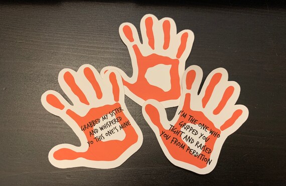 Castiel Hand Print Stickers Supernatural Gripped You Tight - Etsy