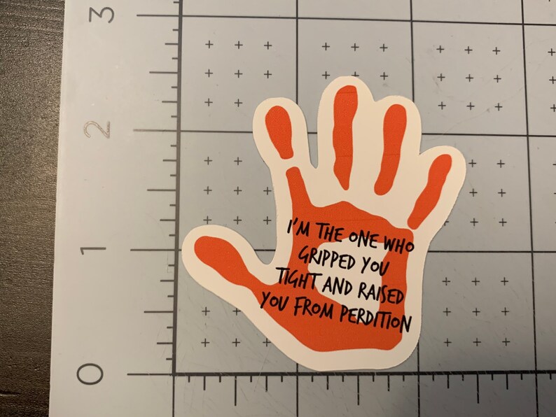 Castiel Hand Print Stickers Supernatural Gripped You Tight - Etsy