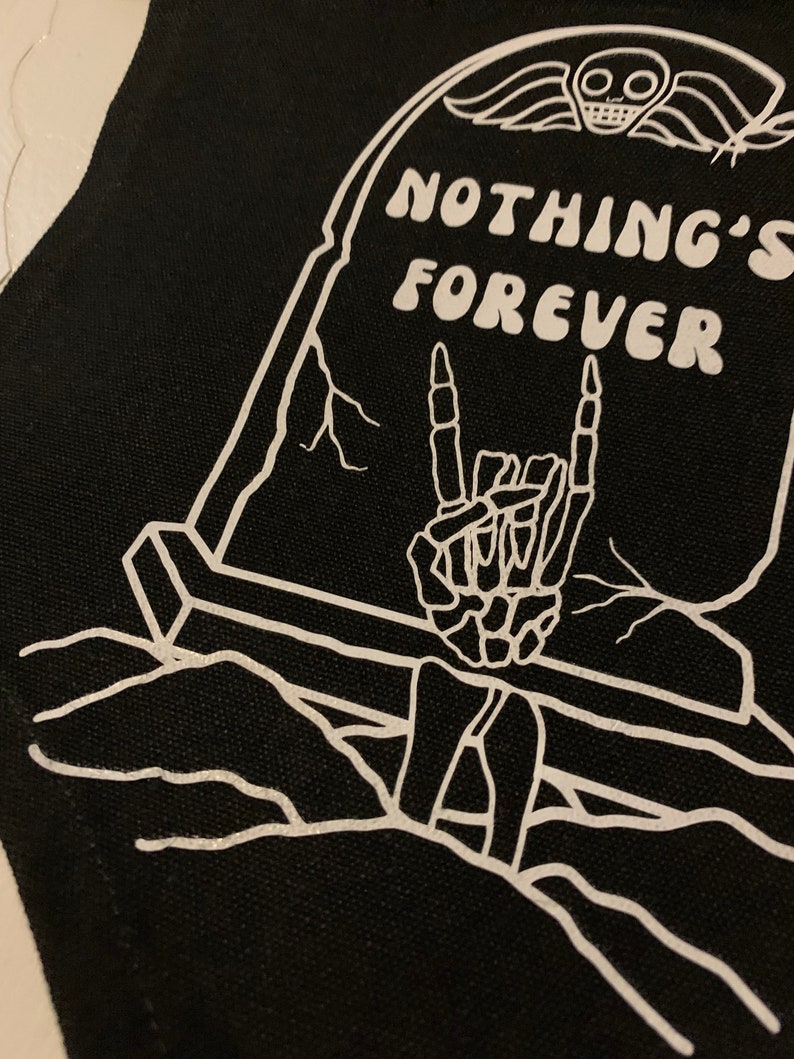 Nothing's Forever Tombstone Canvas Banner Tattoo Style - Etsy