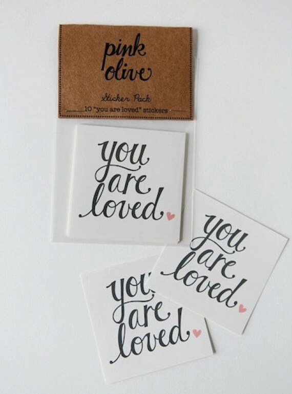 You Are Loved Sticker Set - Etsy