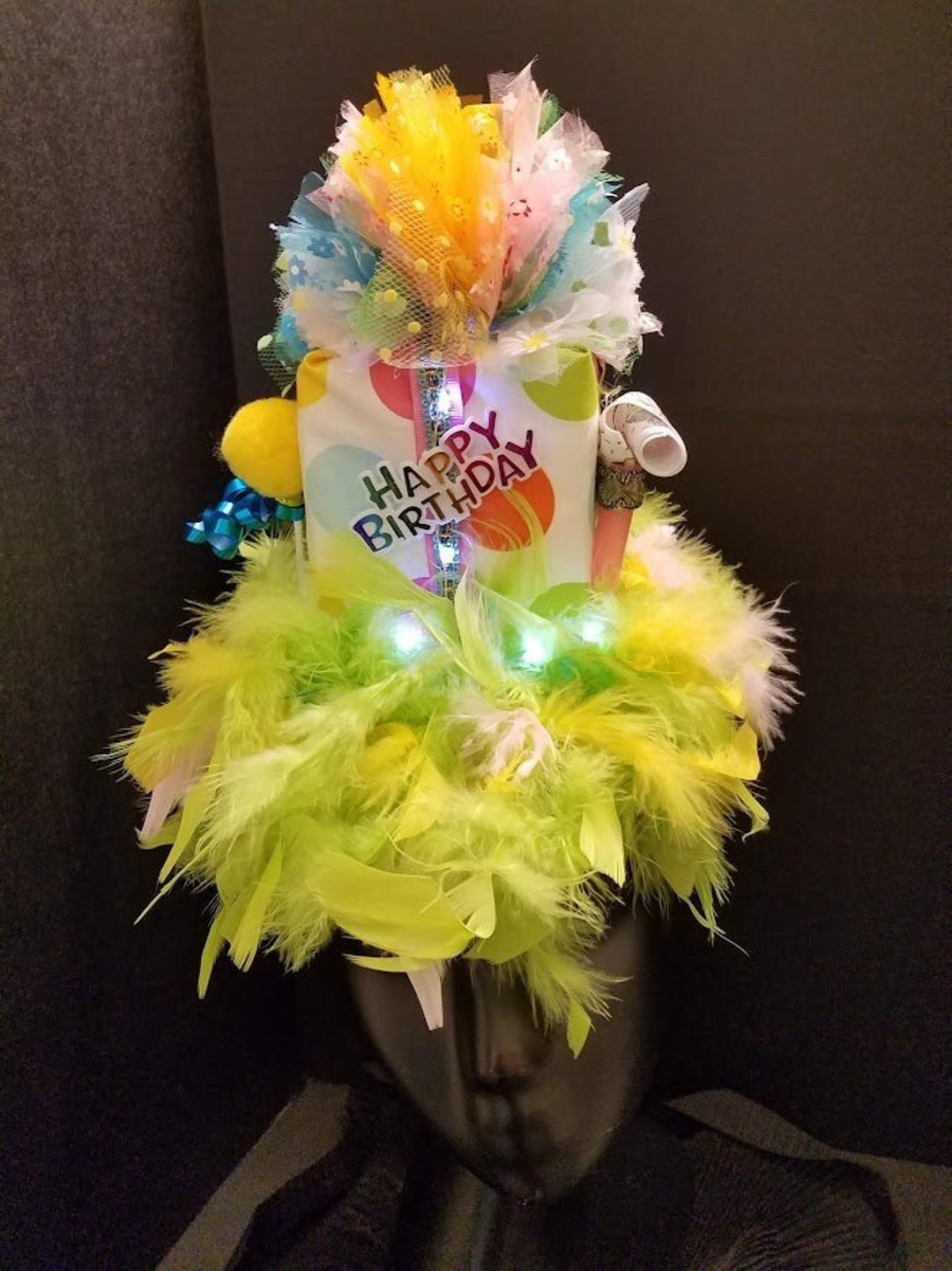 Birthday Hat Lighted Hat Party on Your Head Hat Present - Etsy