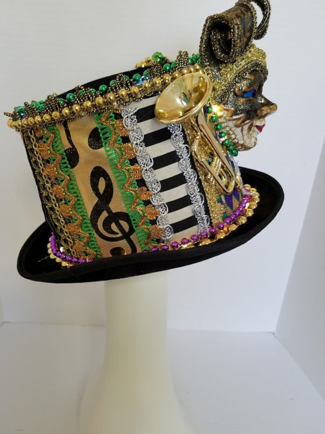 Lighted Mardi Gras Top Hat Masquerade Hat Lighted Jester | Etsy