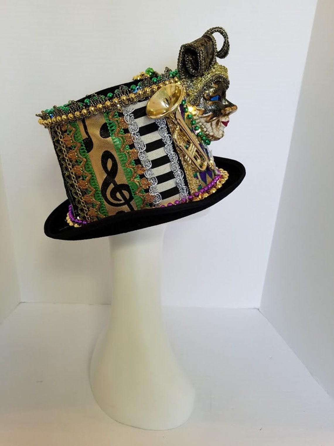 Lighted Mardi Gras Top Hat Masquerade Hat Lighted Jester | Etsy