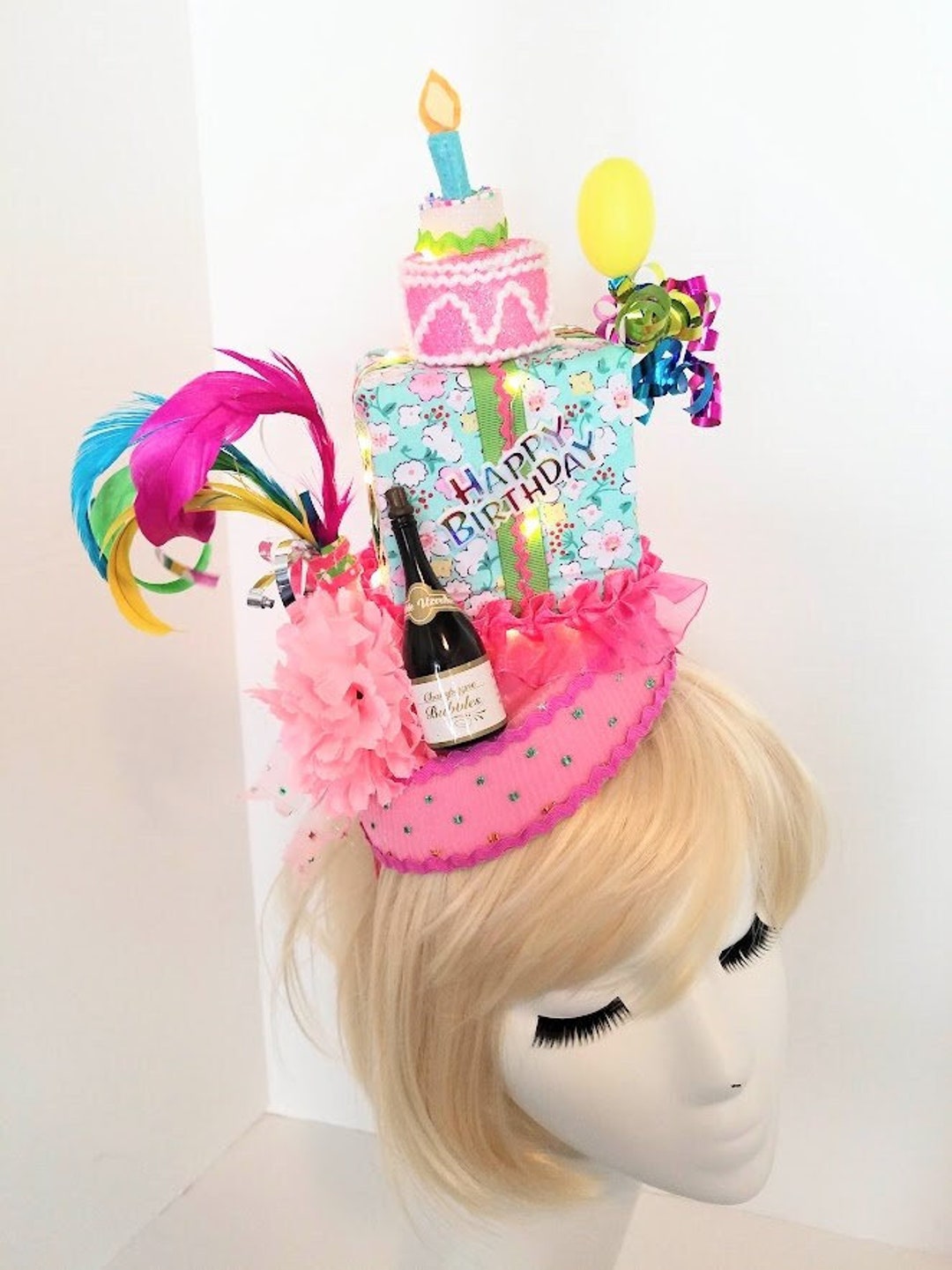 Adult Birthday Hat Lighted Birthday Hat Party on Your Head - Etsy