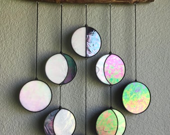 Stained glass moon | Etsy
