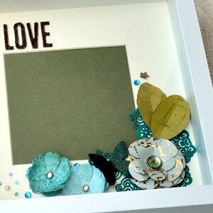 Paper Flower Shadow Box Photo Frame Love Picture Frame 3D - Etsy