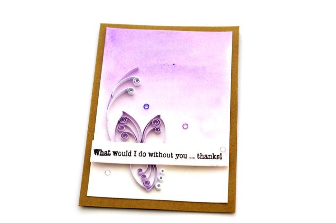 Thanks Paper Quilling Blank Card Nurse Teacher Appreciation Card Give ...
