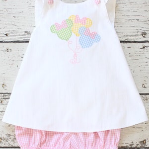 Monogrammed Minnie Balloons Outfit, Monogrammed Disney Bloomer Set ...