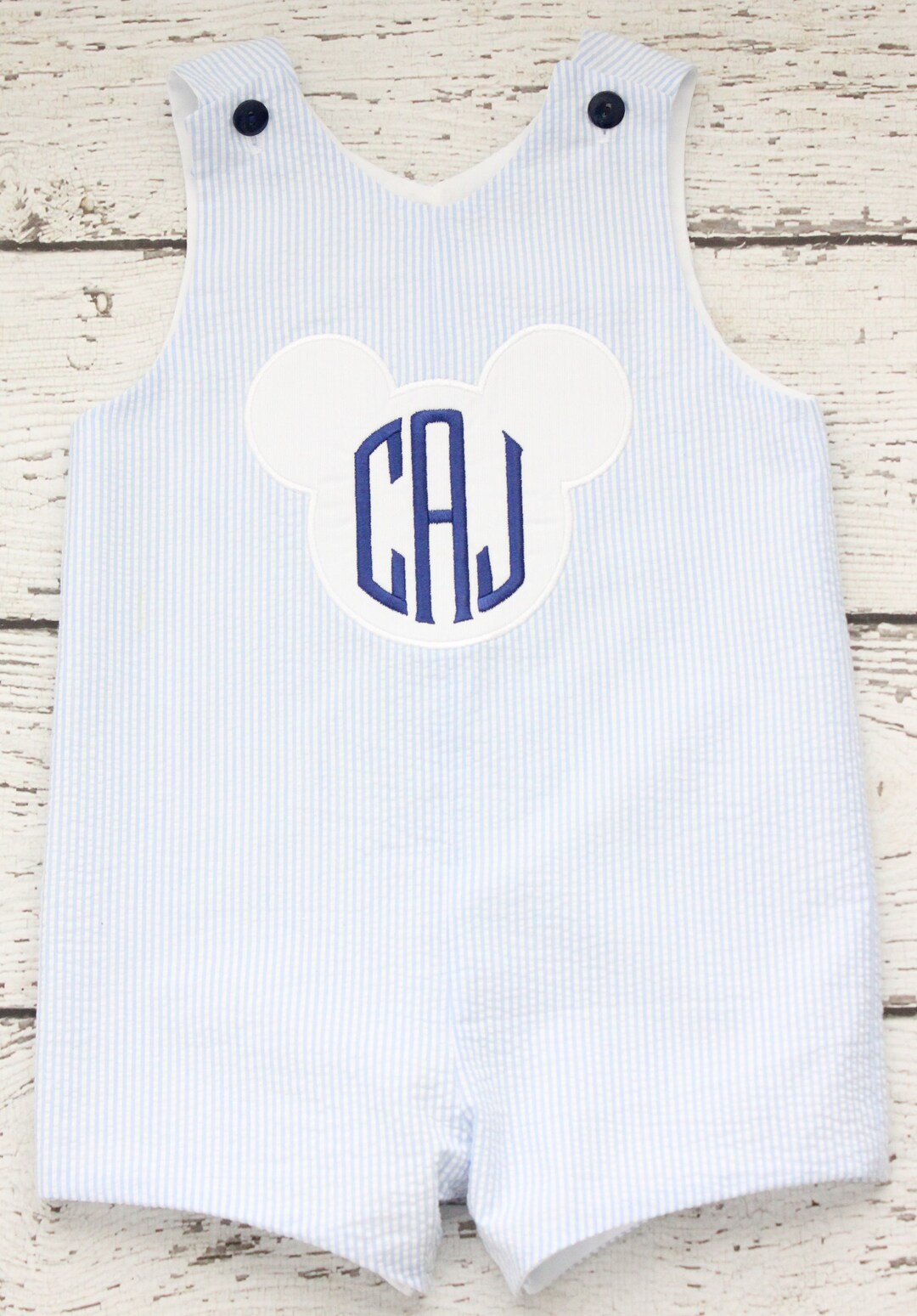 Mickey Jon Jon Monogrammed Disney Jon Jon With Monogram Blue - Etsy