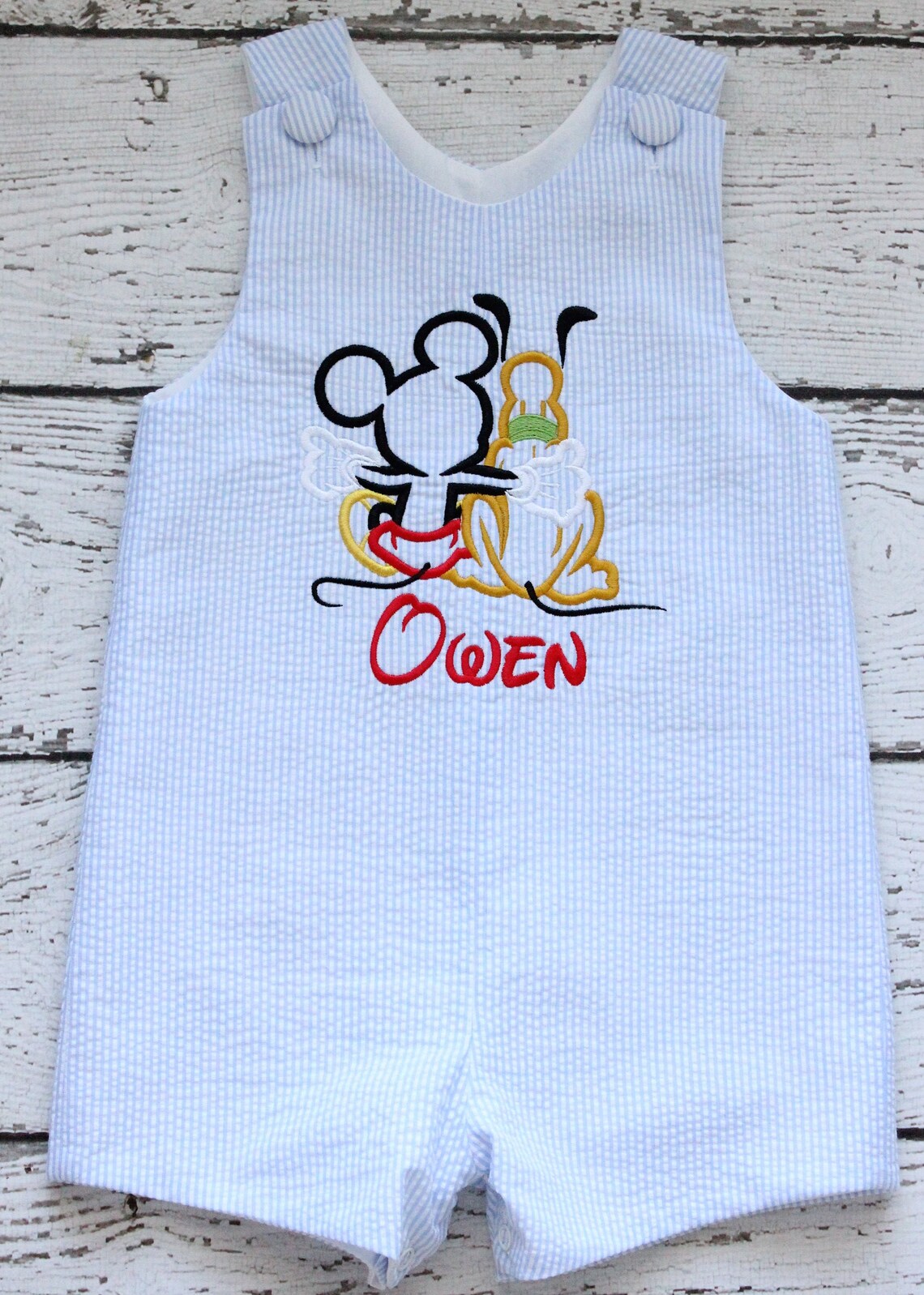 Mickey Jon Jon Monogrammed Disney Jon Jon With Monogram | Etsy