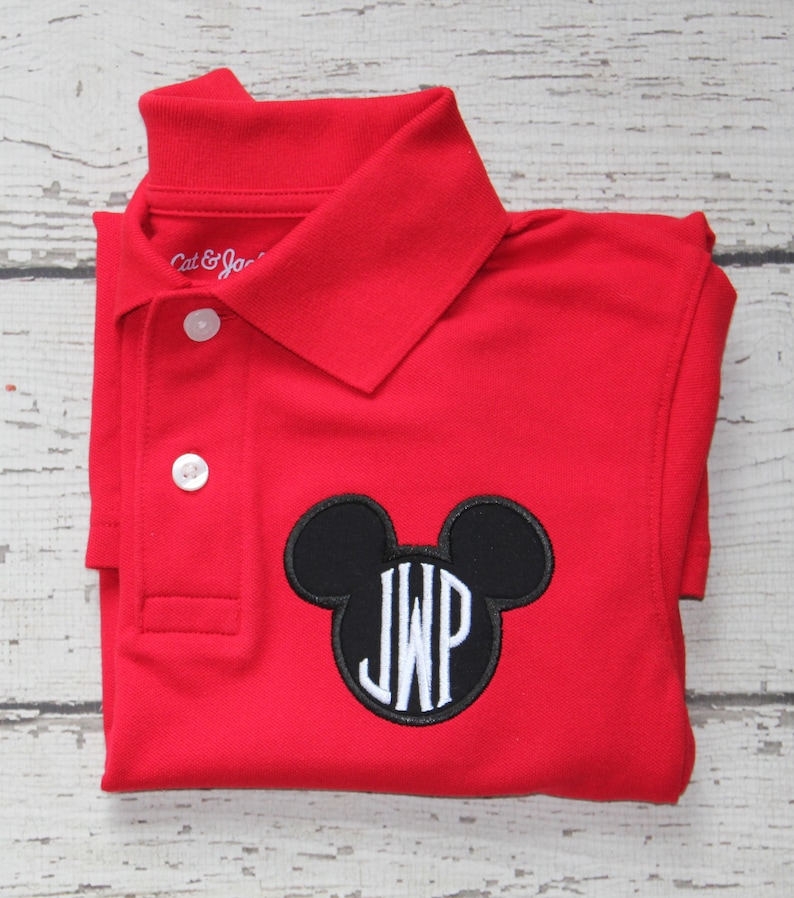 Mickey Polo Monogrammed Disney Polo Classic Disney Polo Red - Etsy