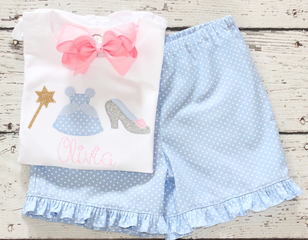 Monogrammed Princess Bloomer Set, Pink and Blue Princess Outfit ...
