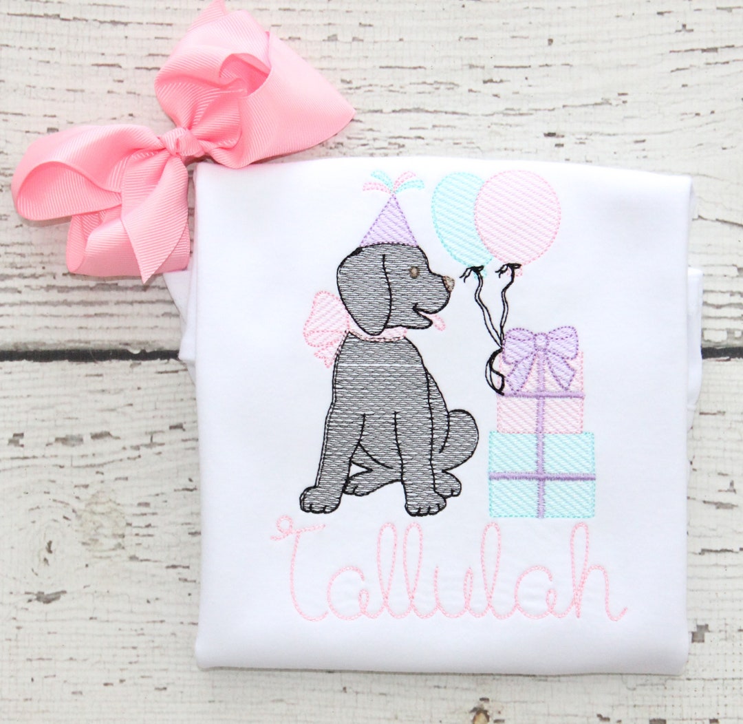 Monogrammed Lab Birthday Shirt, Labrador Birthday Onesie, Puppy Dog ...