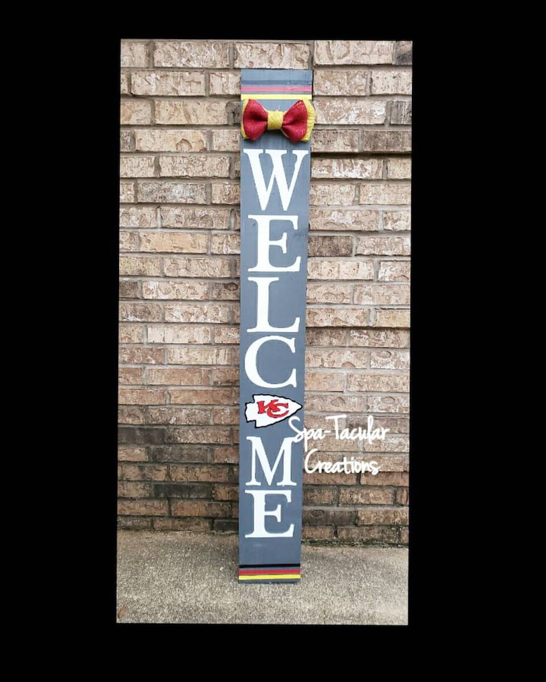 Chiefs Welcome Door Sign - Etsy