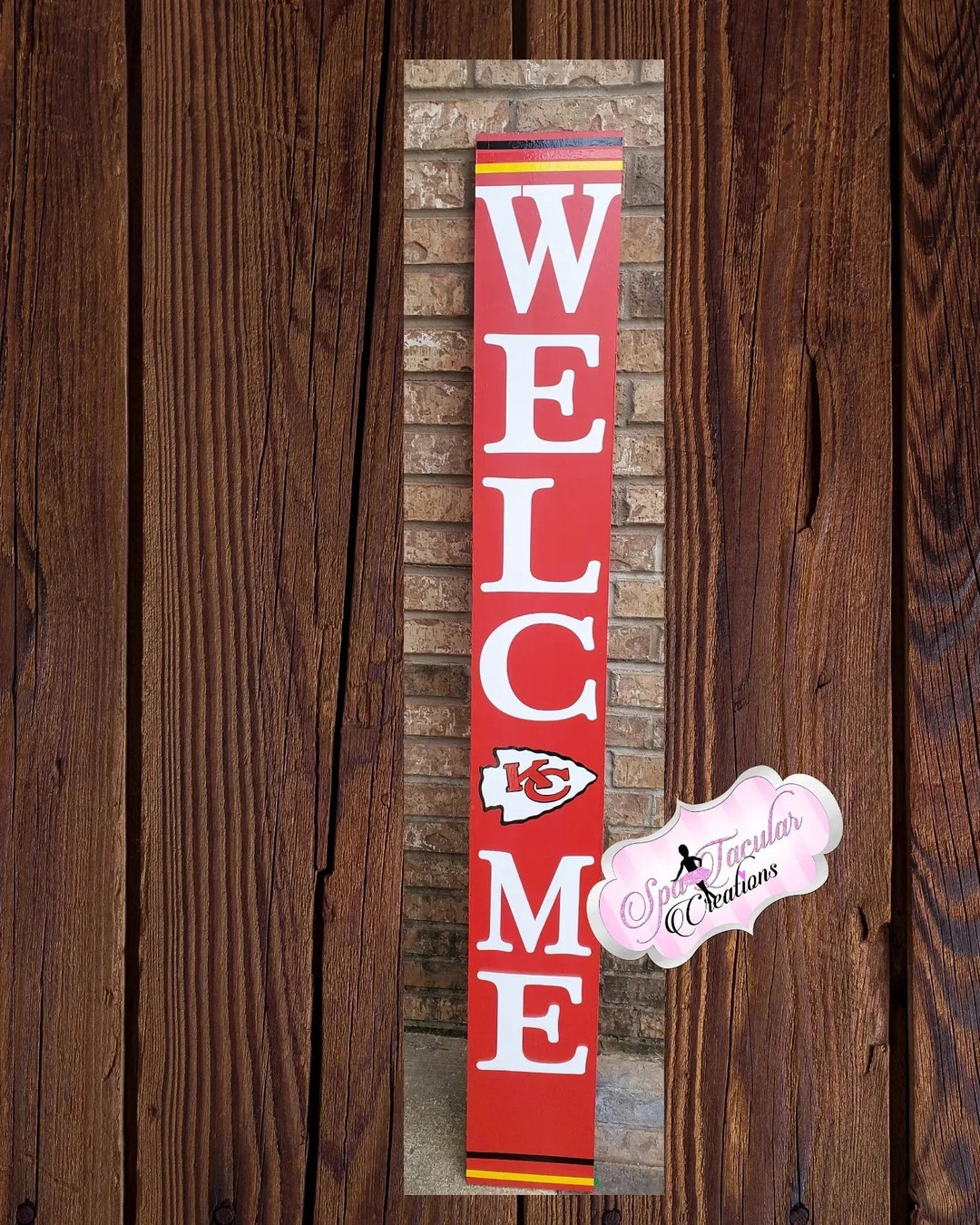Chiefs Welcome Door Sign - Etsy