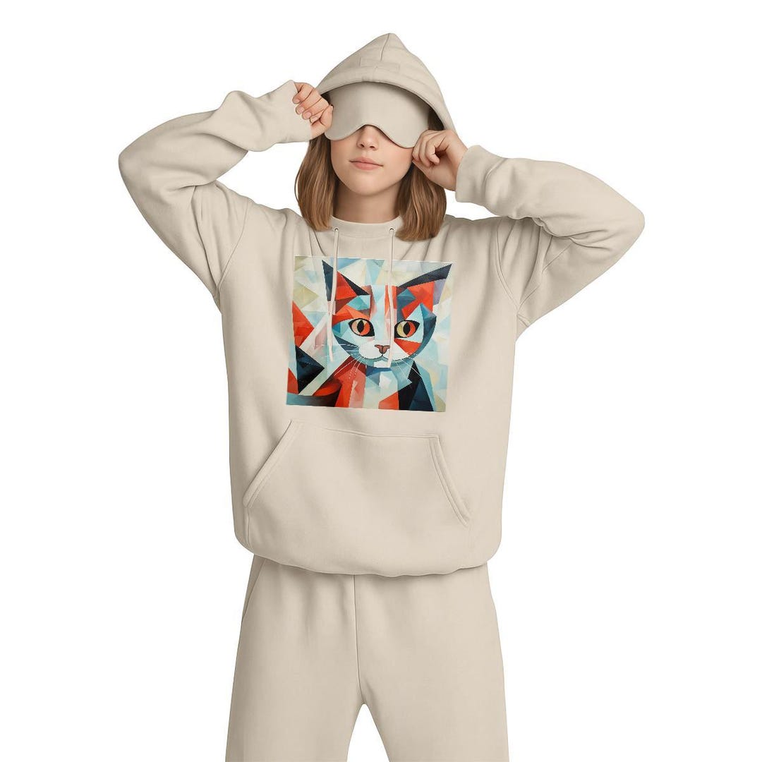 Women's Travel Nap Hoodie With Built-in Eye Mask|dtf CAT - Etsy