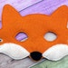 Fox Mask (M071) I Kid's Mask, Dress-up, Party Favors, Birthday Party ...