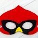 Cardinal Mask (M129) I Kid's Mask, Dress-up, Party Favors, Birthday ...