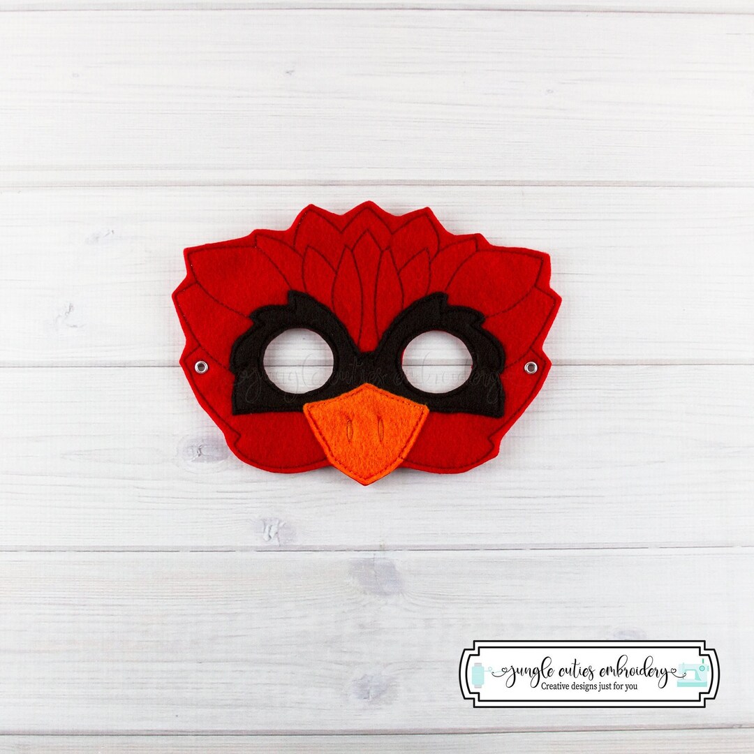 Cardinal Mask (MA027) I Kid's Mask, Dress-up, Party Favors, Birthday ...