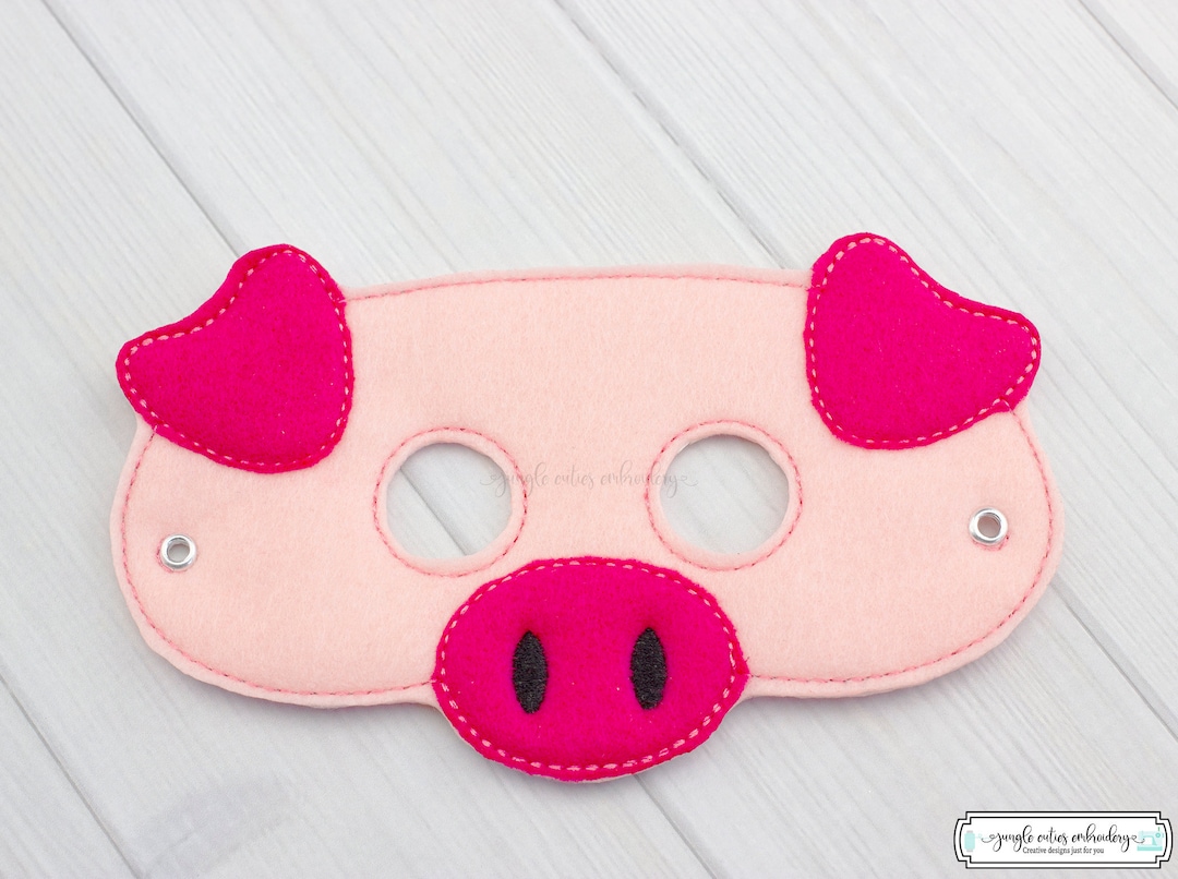Pig Mask (M269) I Kid's Mask, Dress-up, Party Favors, Birthday Party ...
