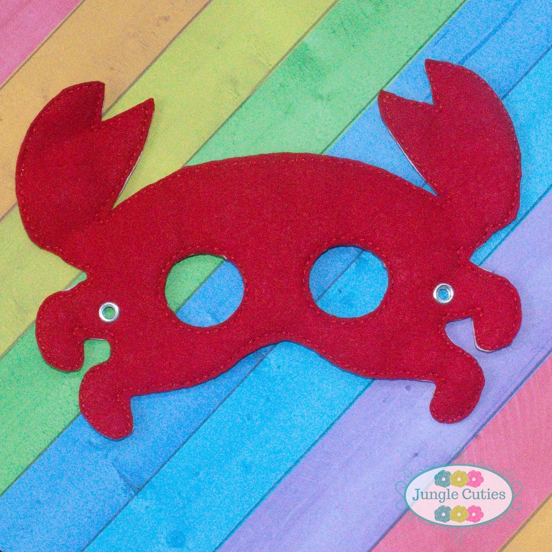 Crab Mask (M057) I Kid's Mask, Dress-up, Party Favors, Birthday Party ...