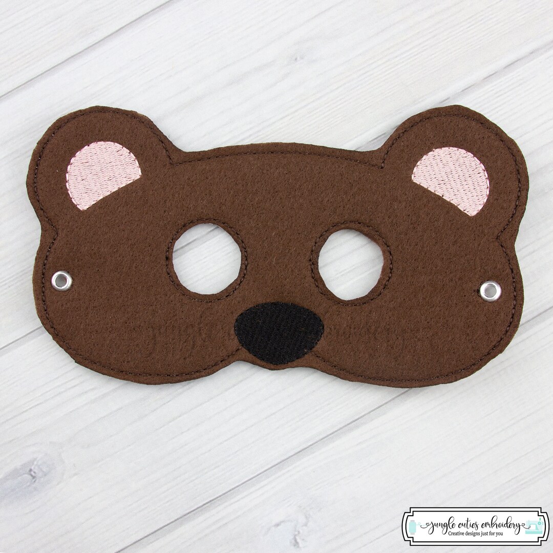 Bear Mask (M178) I Kid's Mask, Dress-up, Party Favors, Birthday Party ...