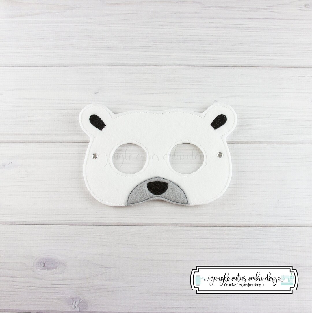 Polar Bear Mask (MA009) I Kid's Mask, Preschooler Mask, Adult Mask ...