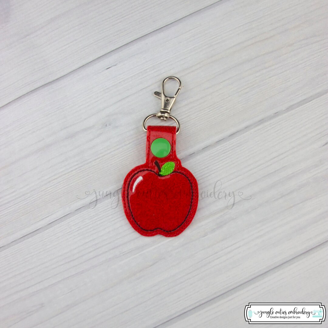 apple-key-fob-k006-i-key-fob-snap-tab-key-holder-zipper-etsy
