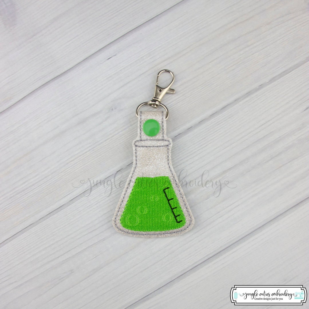 Beaker Key FOB (K010) I Key FOB, Snap Tab, Key Holder, Zipper Pull ...