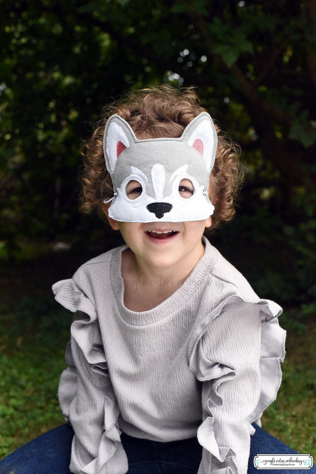 Husky Dog Mask (M210) I Kid's Mask, Dress-up, Party Favors, Birthday ...