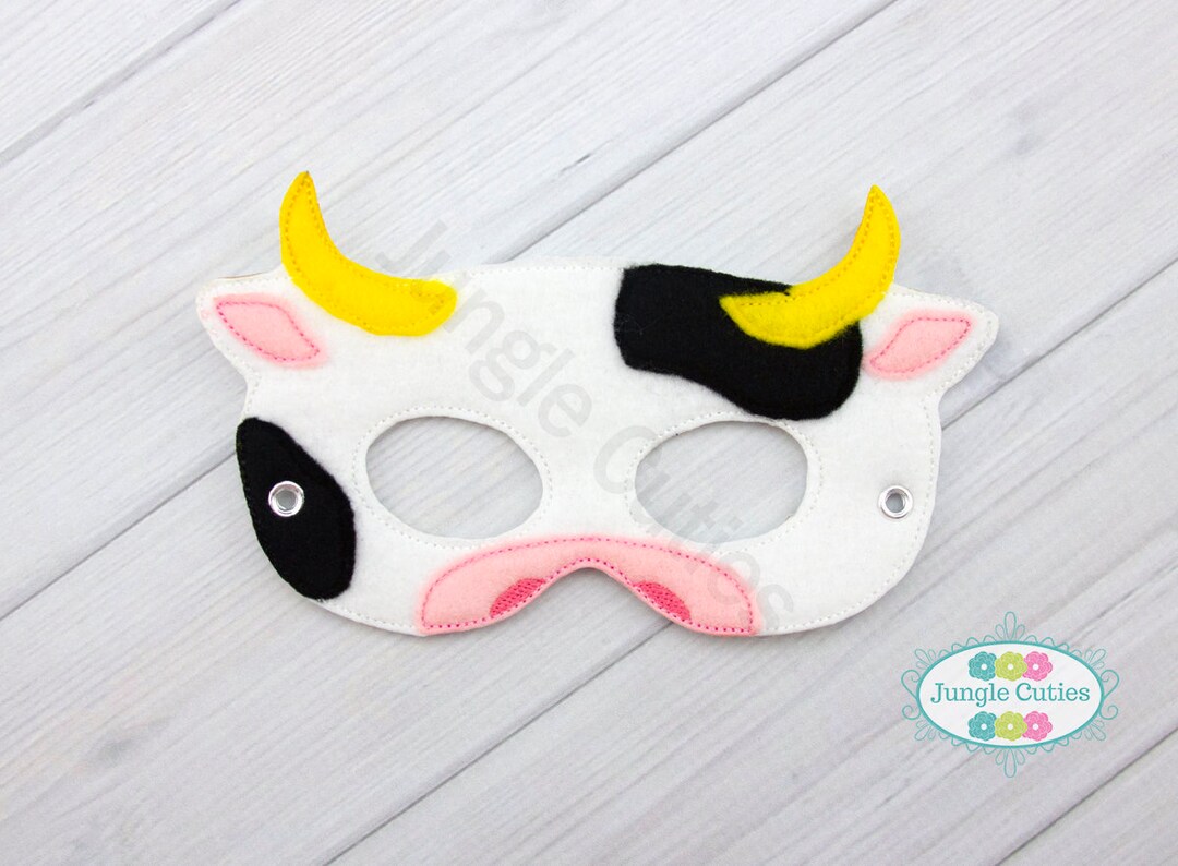 Cow Mask (M116) I Kid's Mask, Dress-up, Party Favors, Birthday Party ...