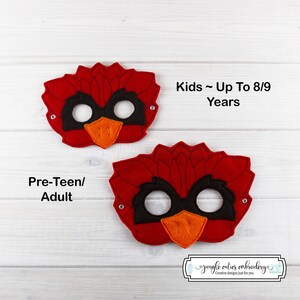 Cardinal Mask (MA027) I Kid's Mask, Dress-up, Party Favors, Birthday ...