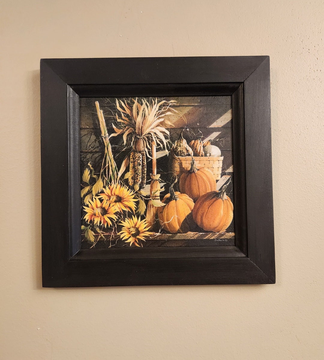 Fall Ensemble by John Rossini in a Handmade Wooden Frame, 8"x8" - Etsy