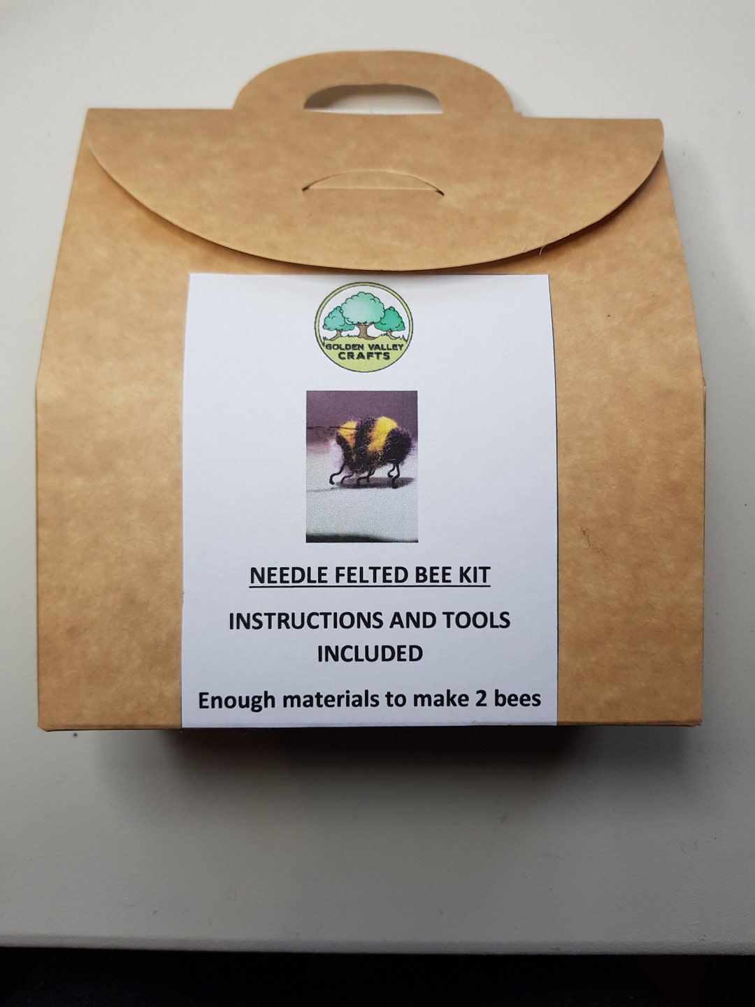 Needle Felting Bumble Bee Kit. Tutorial. Workshop. Craft Kit. Golden ...