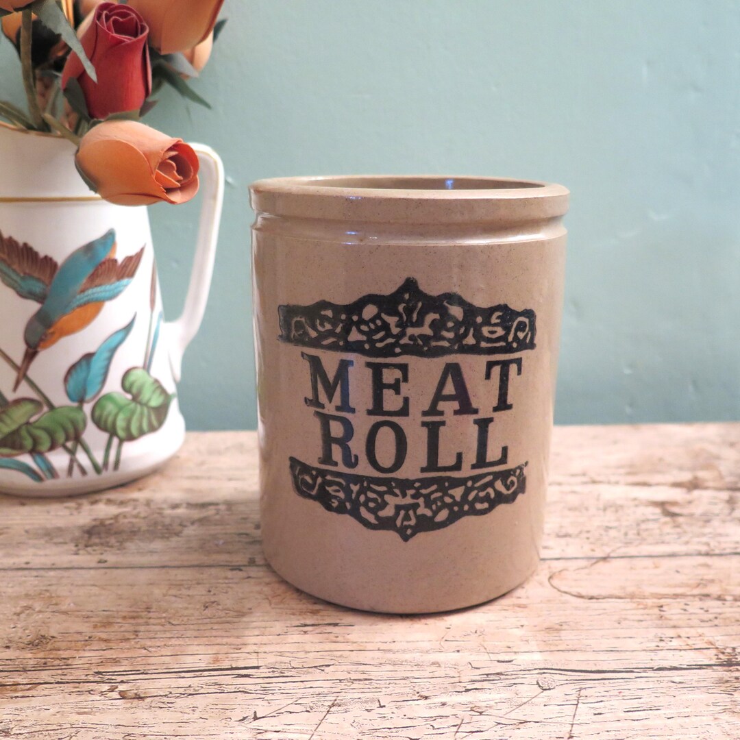 Vintage Meat Roll Pot, Moira Pottery Stoneware Meat Loaf Pot, Meat Roll ...