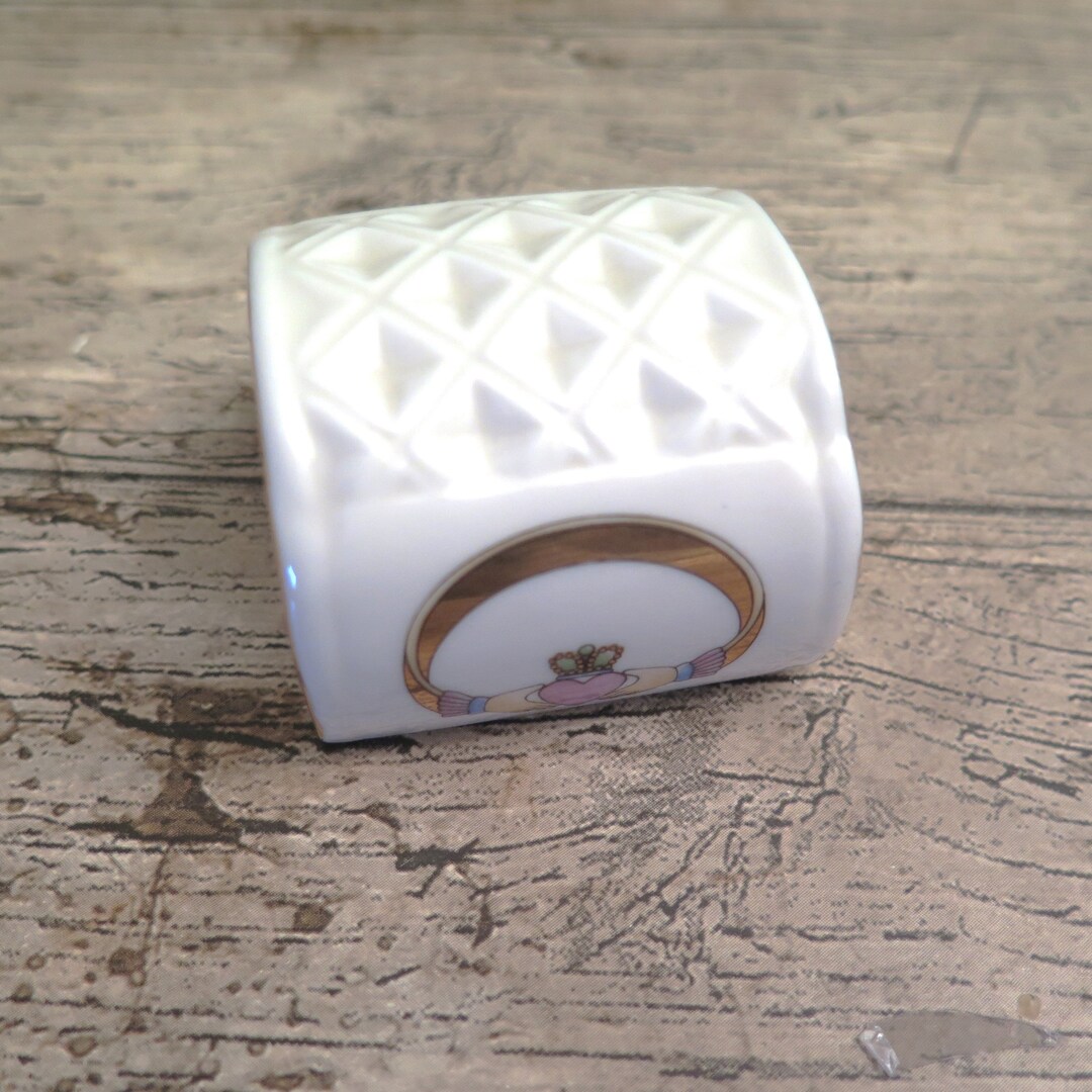 Vintage Irish Claddagh Napkin Ring, Donegal Parian China, Love Token, C ...