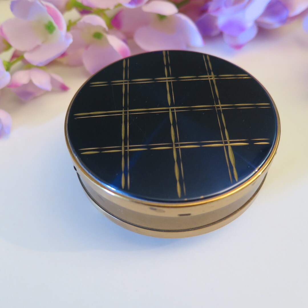 Vintage Margaret Rose Trinket Box, Blue and Gold Enamel Lidded Trinket ...