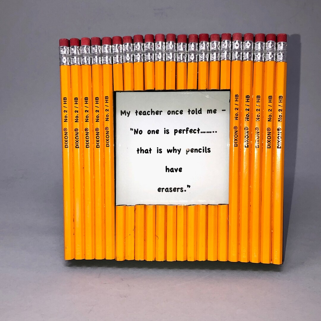Yellow Pencil Photo Frame - Etsy Norway
