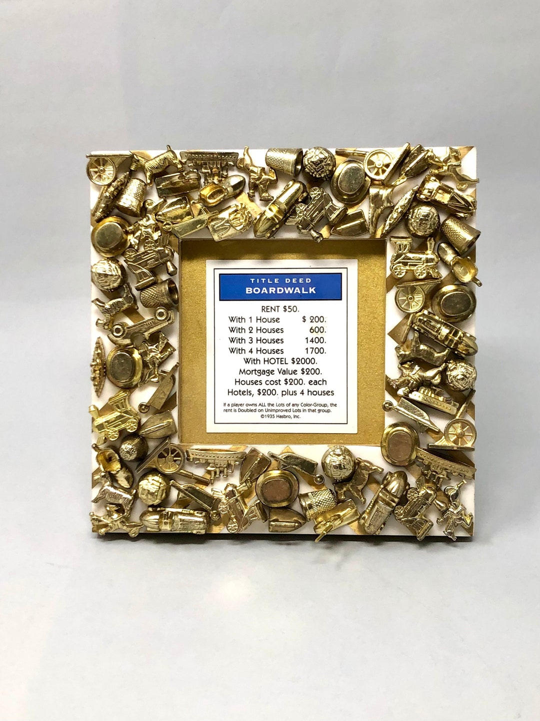 Gold Monopoly Game Photo Frame - Etsy
