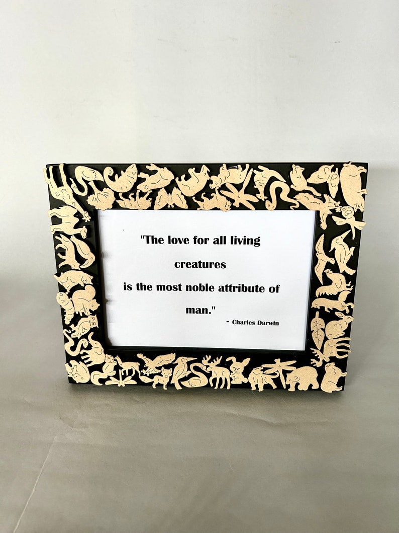 Wooden Animals Photo Frame - Etsy