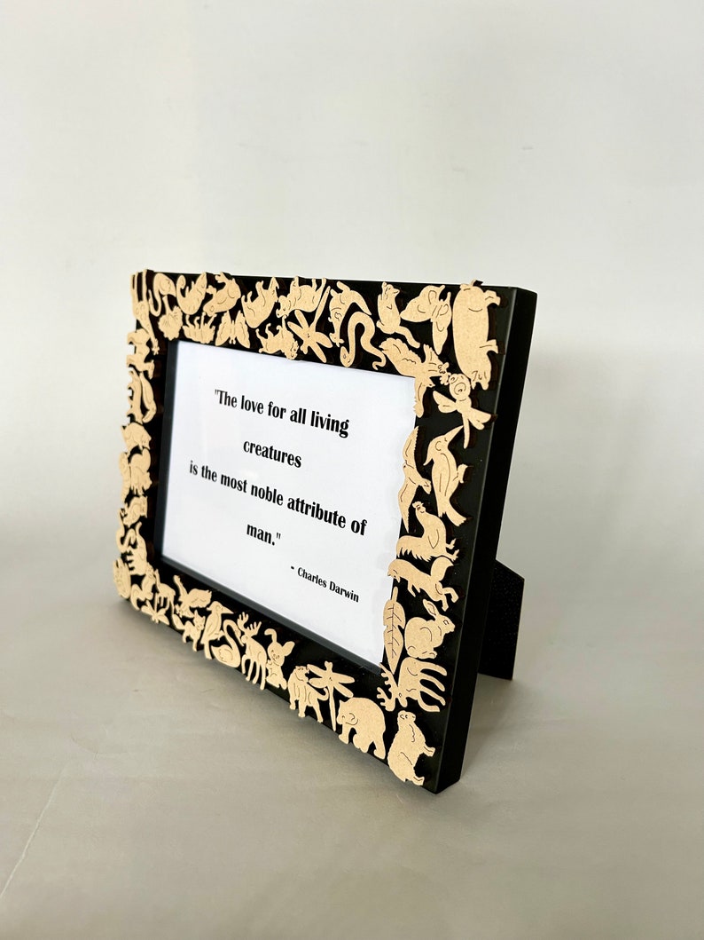 Wooden Animals Photo Frame - Etsy