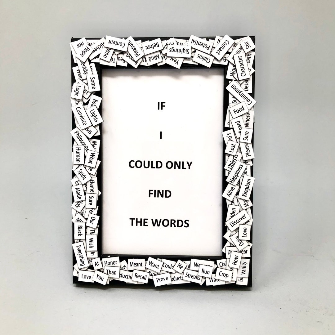 Words Photo Frame - Etsy