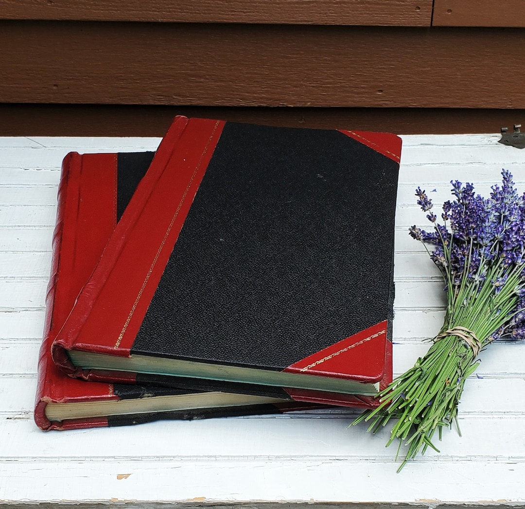 Vintage Leather Record Book, Unused, Line Pages - Etsy